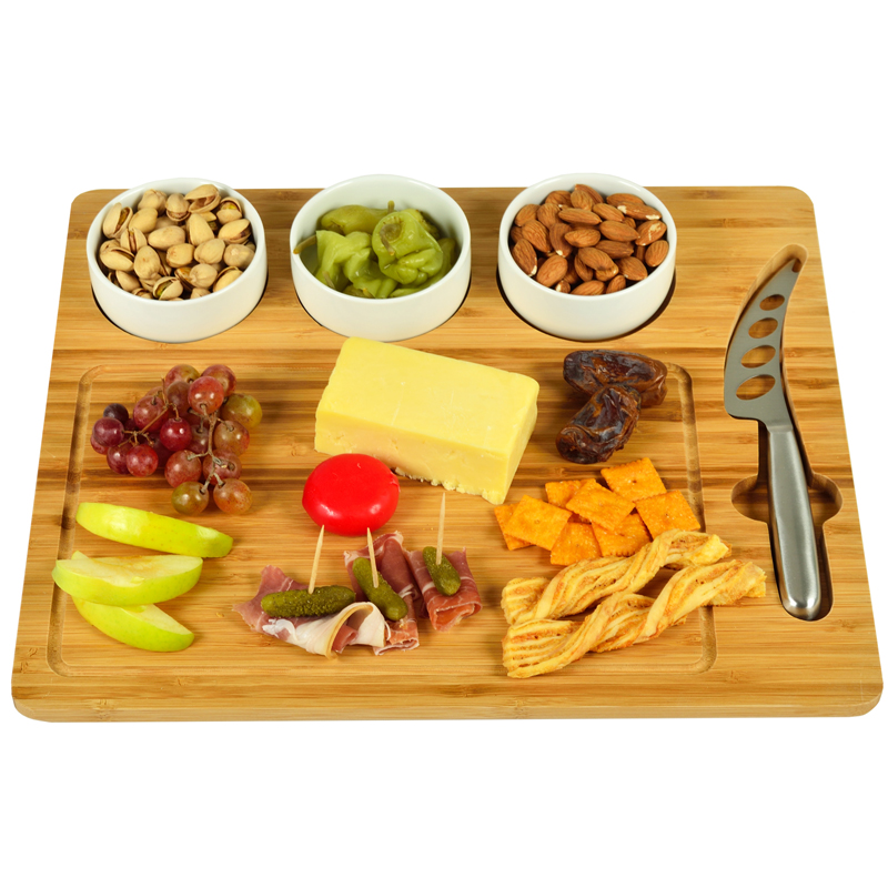 Bamboo Cheese Board Set