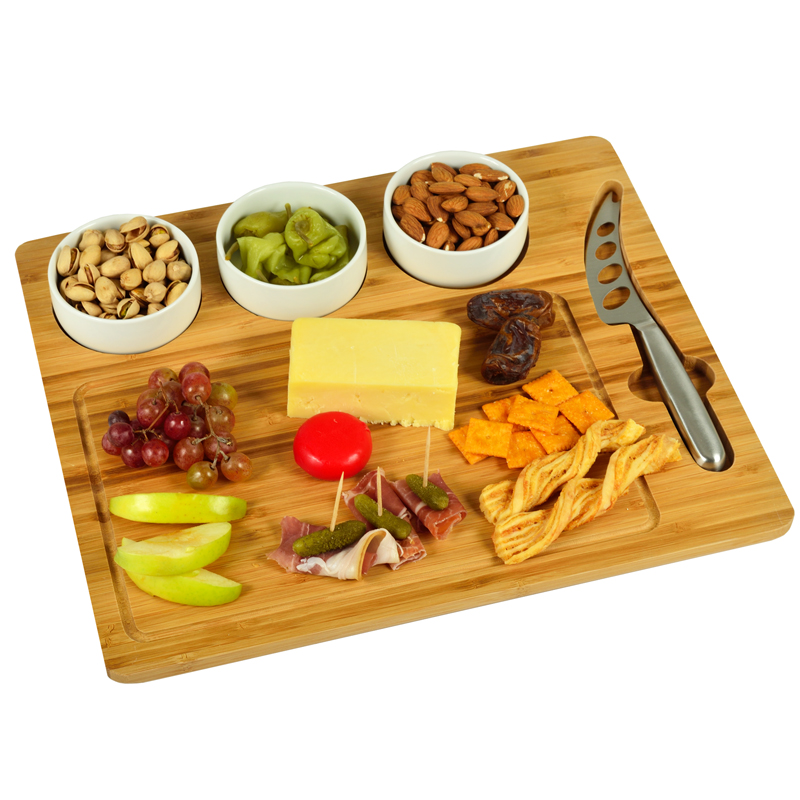 Bamboo Cheese Board Set